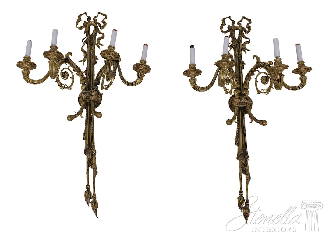 F58087EC: Large Monumental French Style Bronze Wall Sconces - Etsy