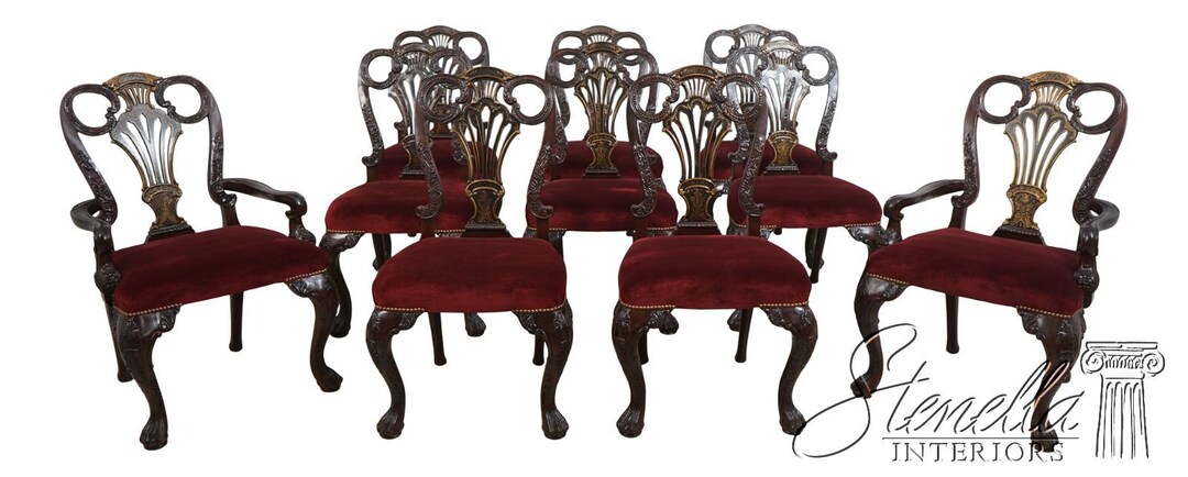 L68116: Set of 10 MAITLAND SMITH Dining Room Chairs Model 8107-40 - Etsy