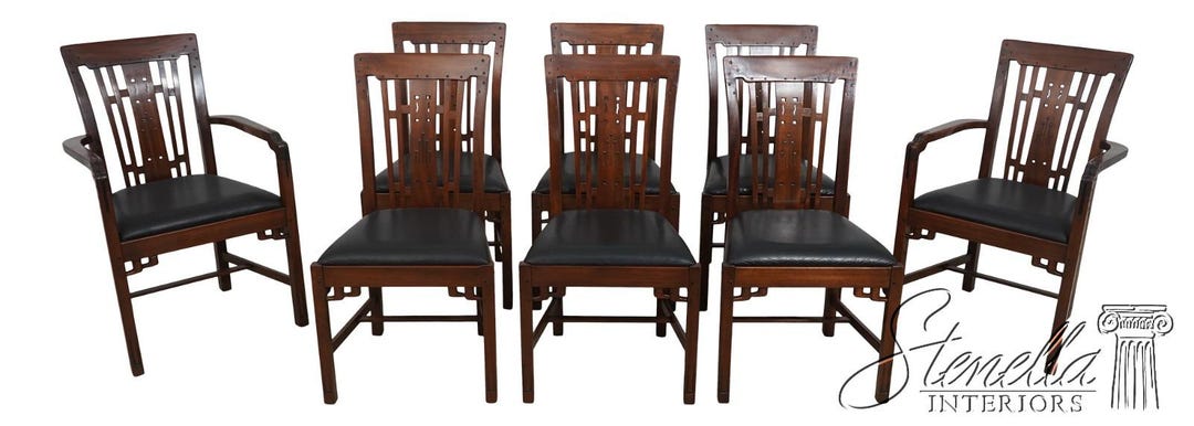 65799EC: Set of 8 STICKLEY Pasadena Bungalow Dining Room Chairs - Etsy
