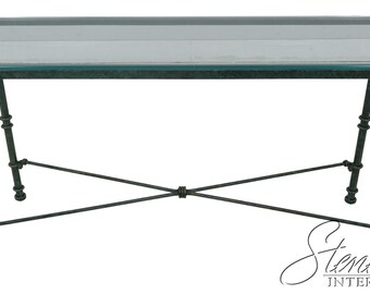 Vintage Iron French Pastry Cart Style Console Dining Table With Custom ...