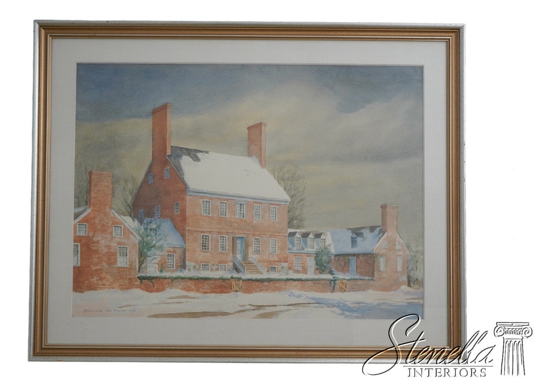 F62324EC: LESTER JAY STONE C.1974 Framed & Matted Williamsburg Print - Etsy