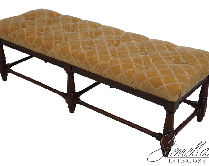 64321EC: THOMASVILLE 6 Leg Stretcher Base Tufted Upholstered Bench - Etsy