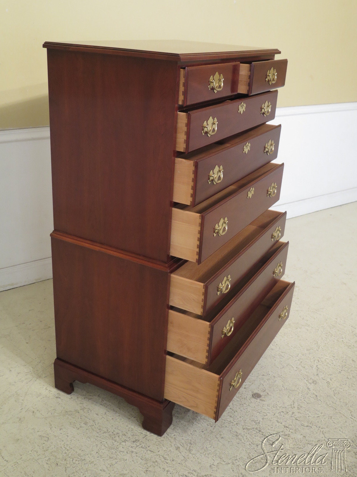 FANCHER Solid Cherry 2 Over 6 Drawer Cherry Chest Of Drawers 47081EC ...