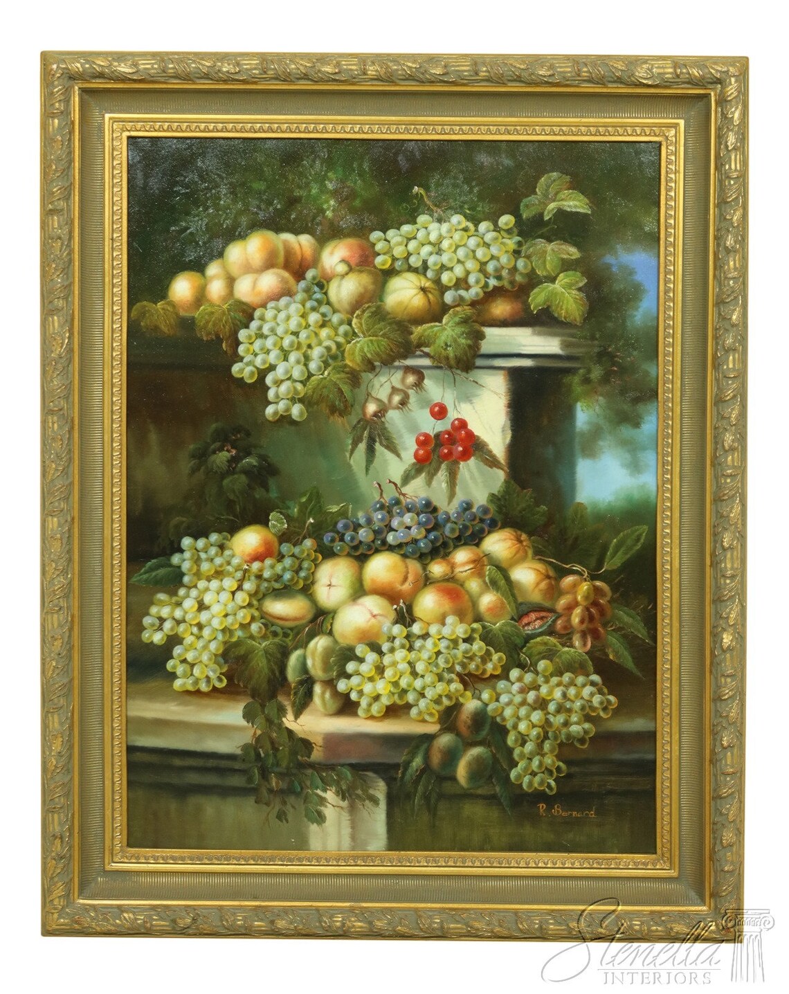 F52118EC: Large Framed Still Life Oil Painting on Canvas - Etsy
