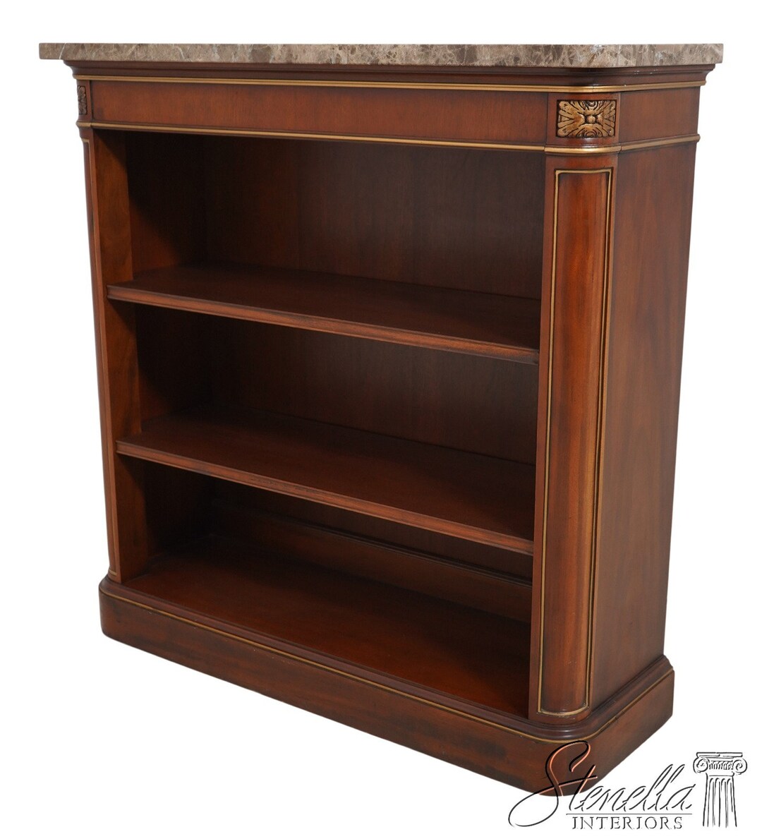 62851EC: HICKORY CHAIR CO Marble Top French Style Open Bookcase - Etsy
