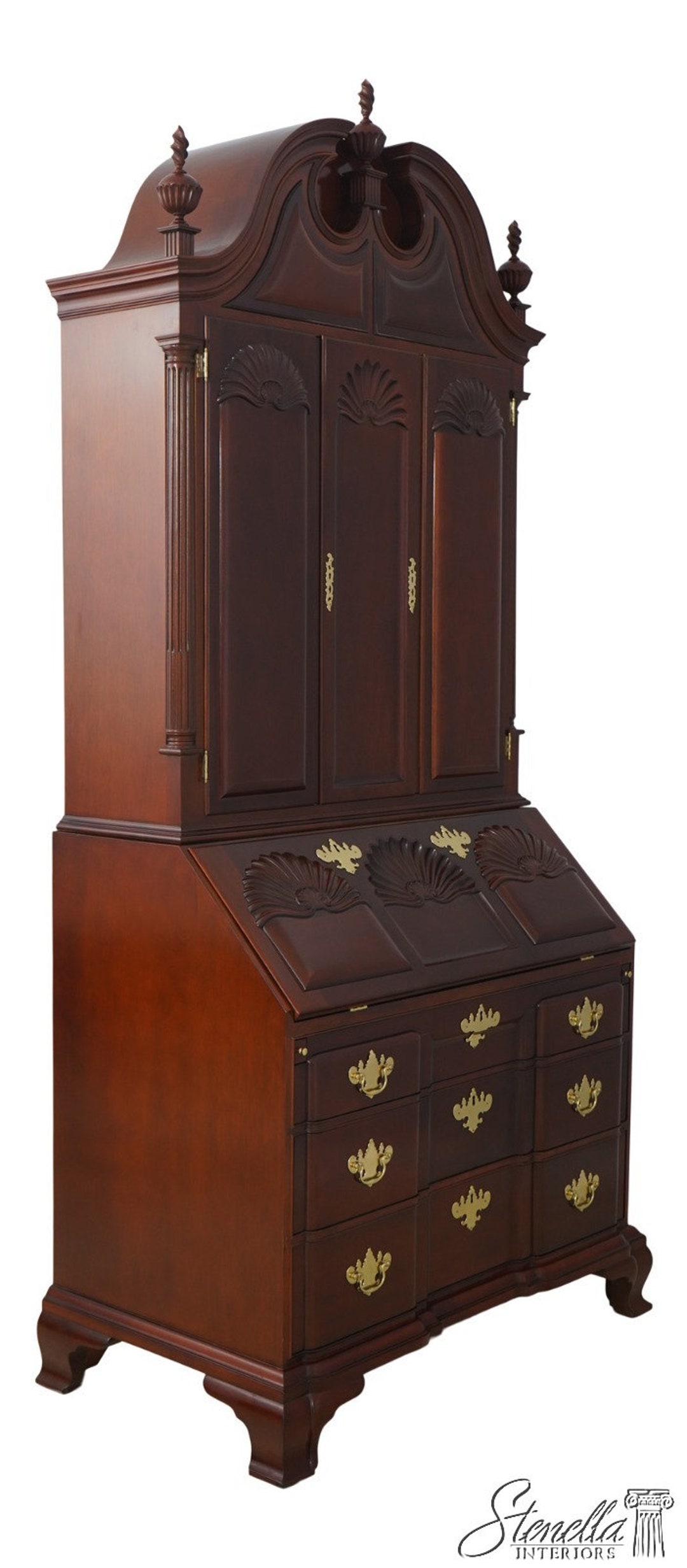 63745EC: KINDEL Updyke Blockfront Mahogany Winterthur Desk - Etsy