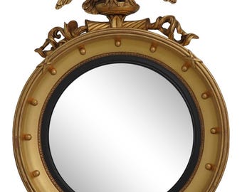 Vintage Syroco Eagle Convex Mirror #4410 – Federal Style Bullseye Wall ...