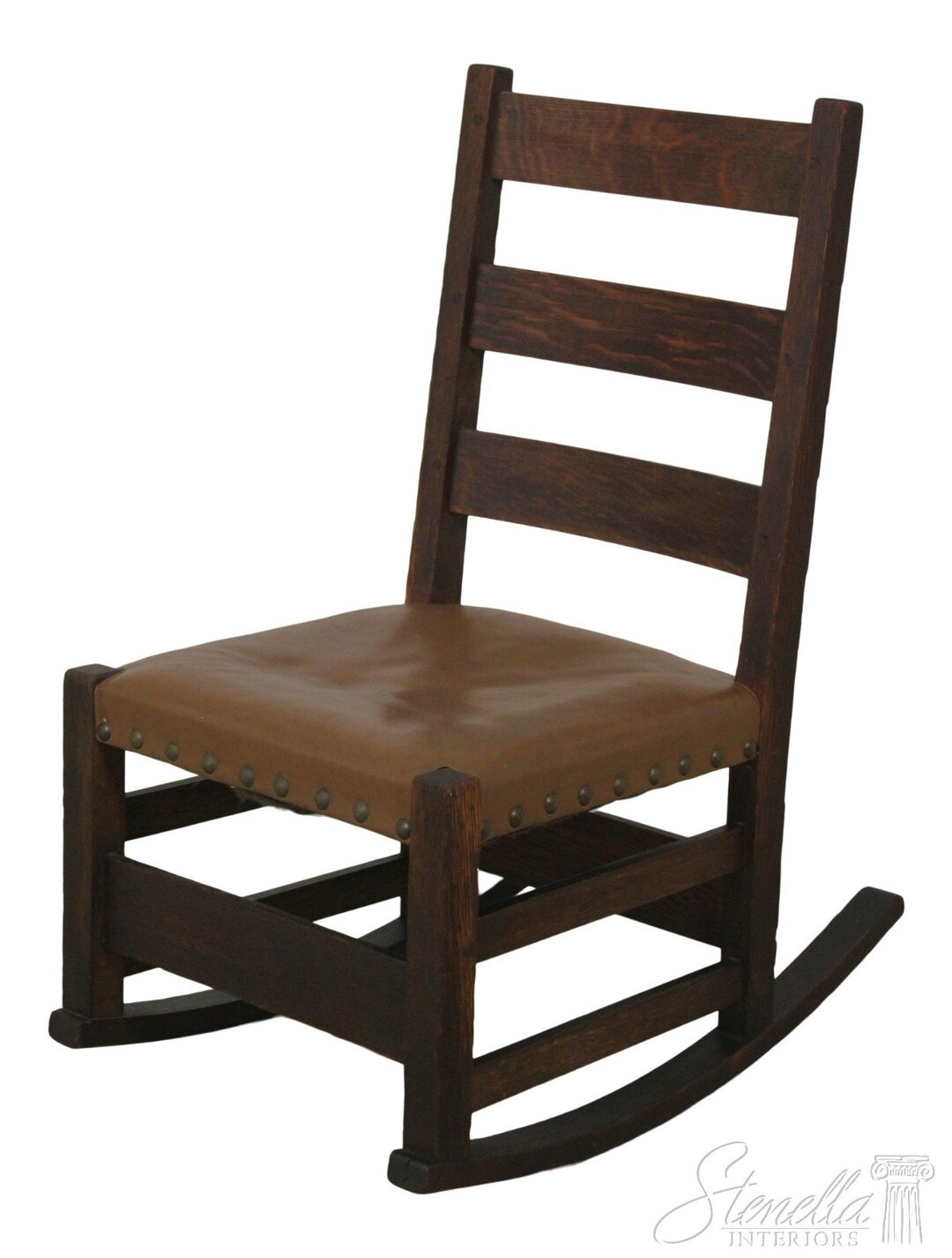F57103EC: Gustav STICKLEY Antique Signed Mission Oak Rocker - Etsy