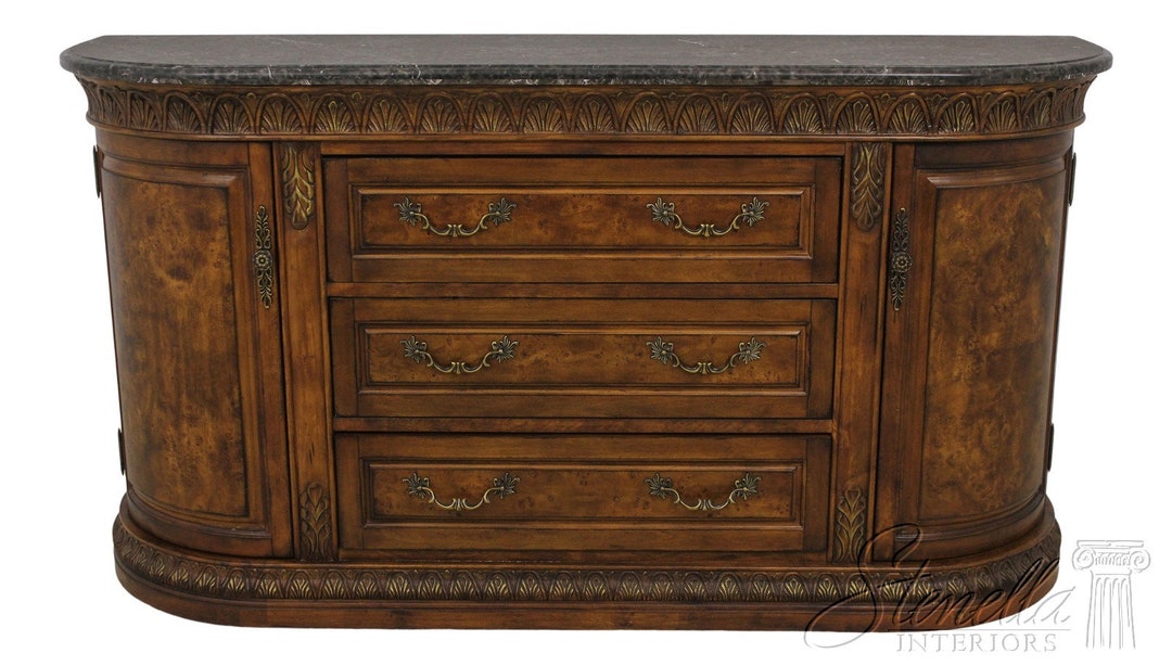 54887EC: MCFERRAN Design Country French Marble Top Sideboard - Etsy