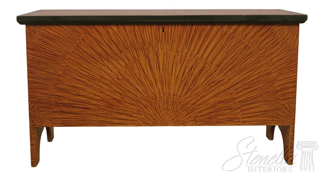 55900EC: DAVID SMITH Bench Made Grain Painted Blanket Chest - Etsy