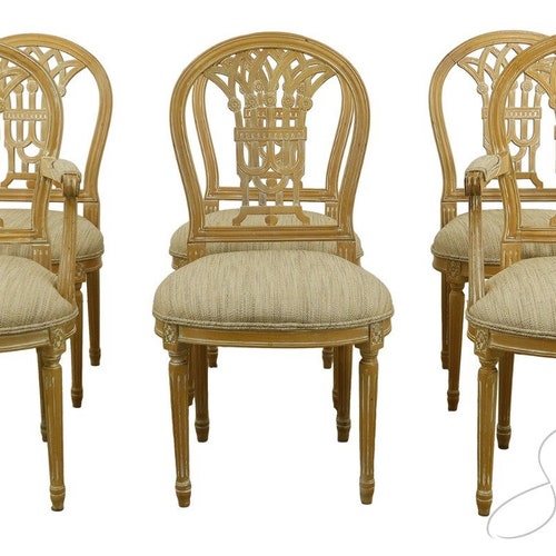 Set of 6 Louis XVI French Style Reproduction Dining Chairs - Etsy