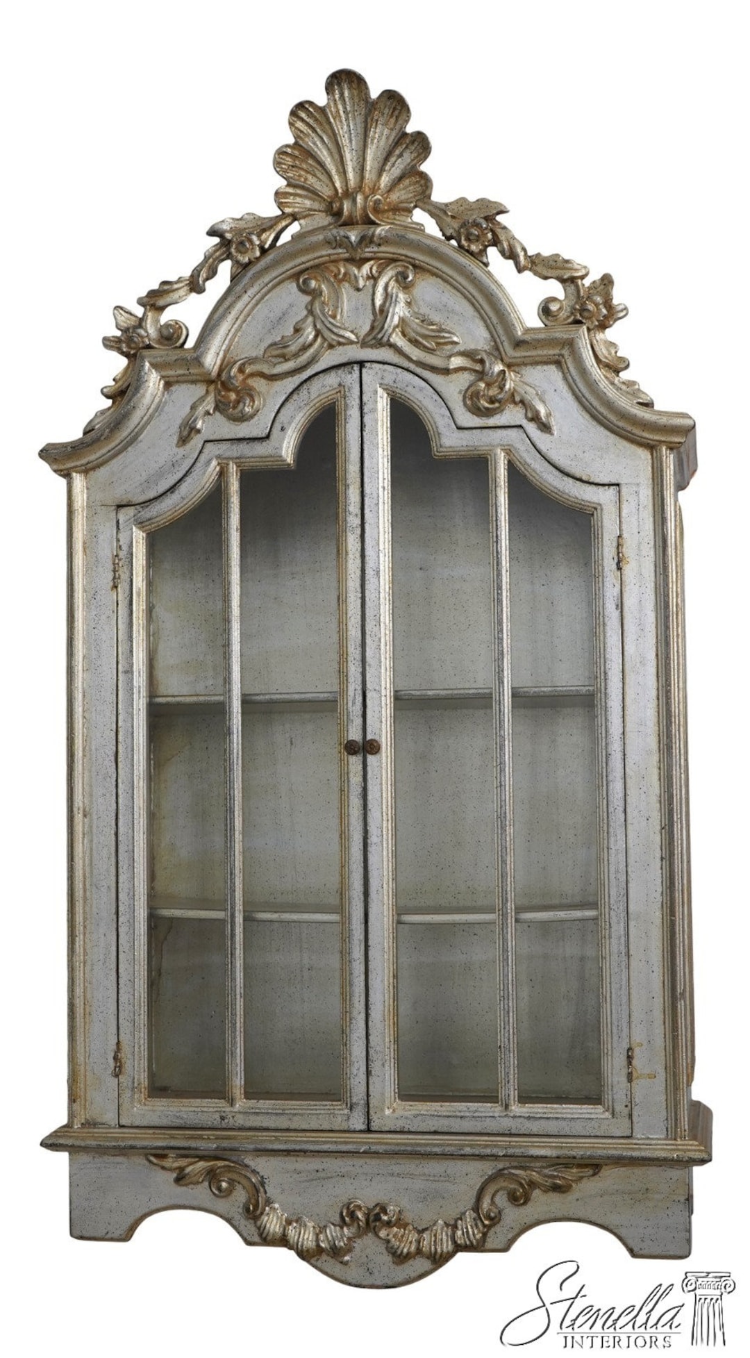 61999EC: Venetian Silver Gilt Finish Hanging Display Cabinet - Etsy