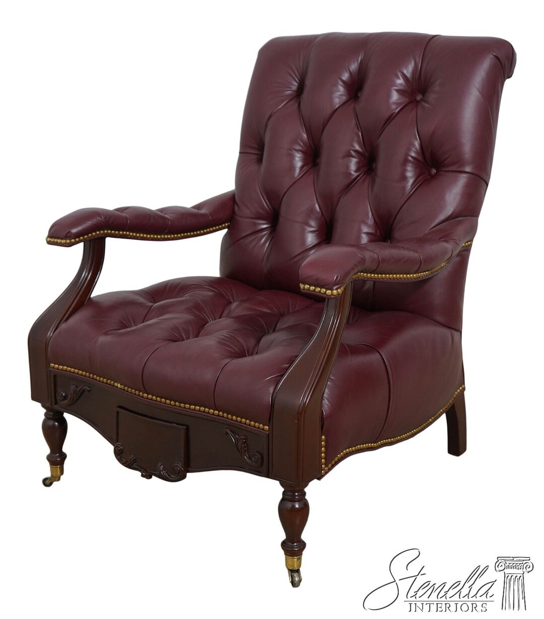 F62301EC: HANCOCK & MOORE English Style Leather Smoking Chair - Etsy