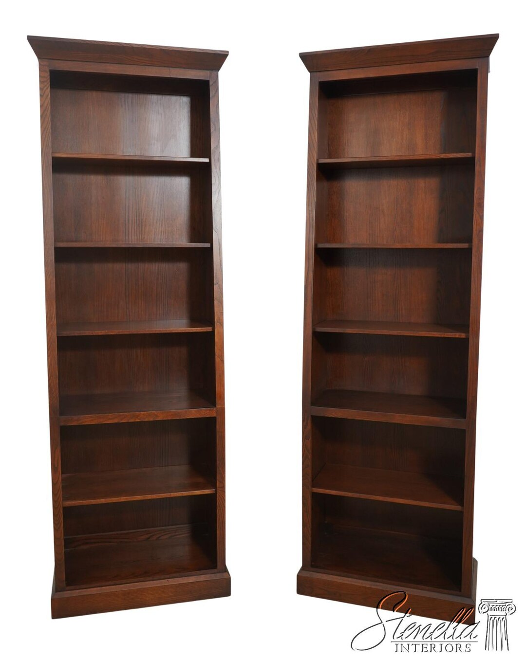 65417EC: Pair ETHAN ALLEN Horizon Oak Shelf Bookcases - Etsy