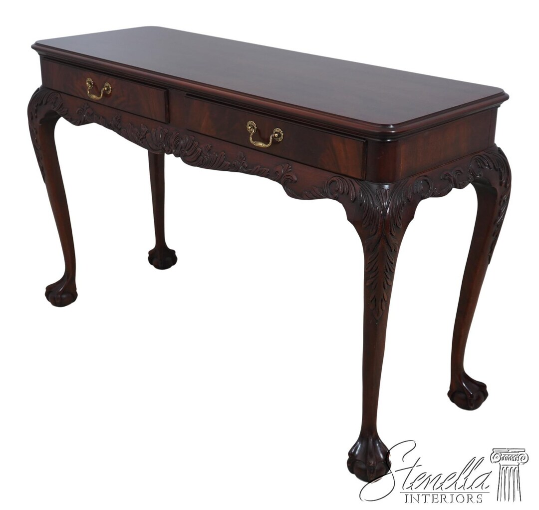 L65210EC: WELLINGTON HALL Ball & Claw Mahogany Console Table - Etsy