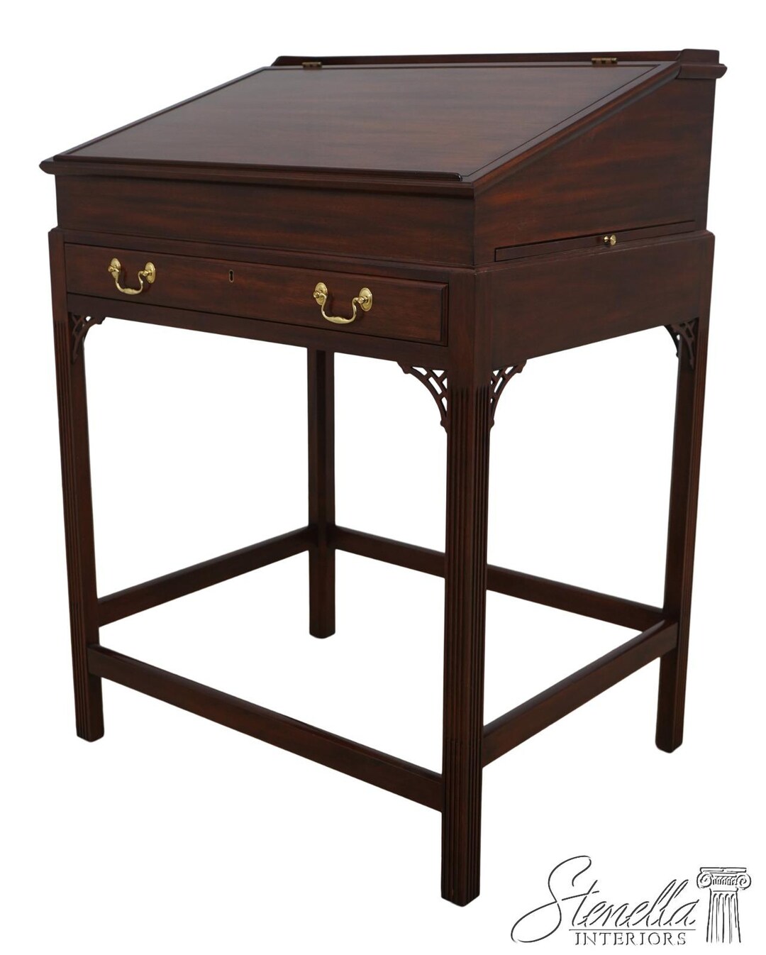 L68027: HENKEL HARRIS MOORE Mahogany Slant Top Architects Desk - Etsy