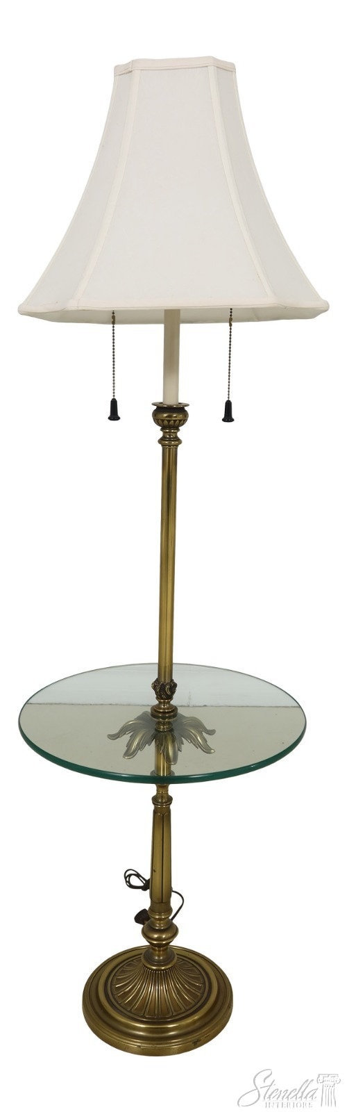 55168EC: Brass & Glass Top Standing Floor Lamp Table - Etsy 55168EC: Brass & Glass Top Standing Floor Lamp Table - Etsy