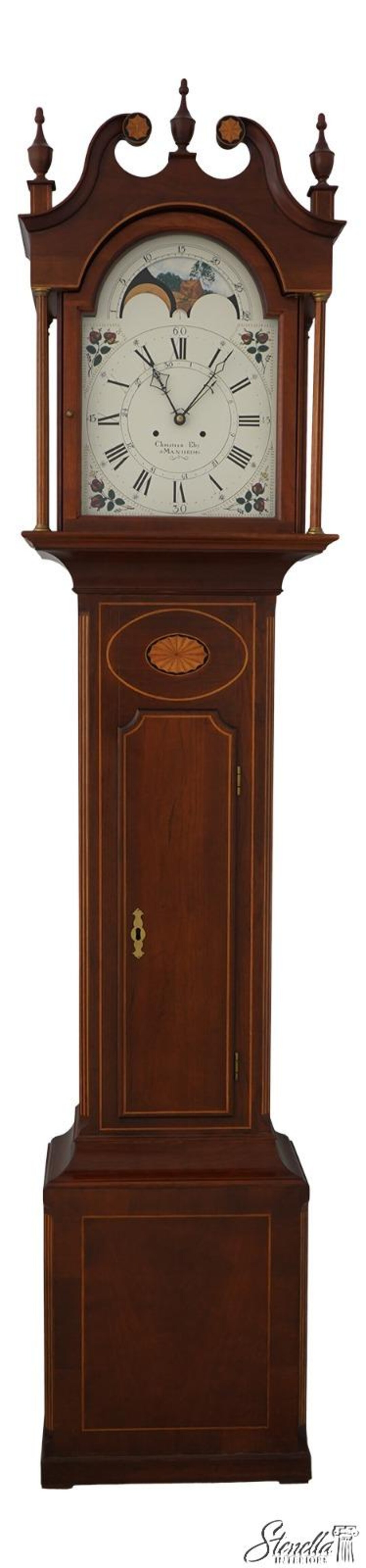 66664: CHRISTIAN EBY MANHEIM Inlaid Cherry Grandfather Clock - Etsy