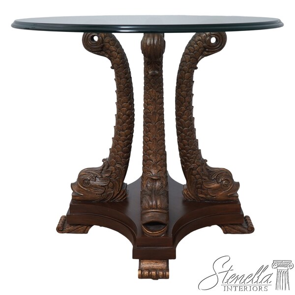 Glass Top Dolphin Table - Etsy