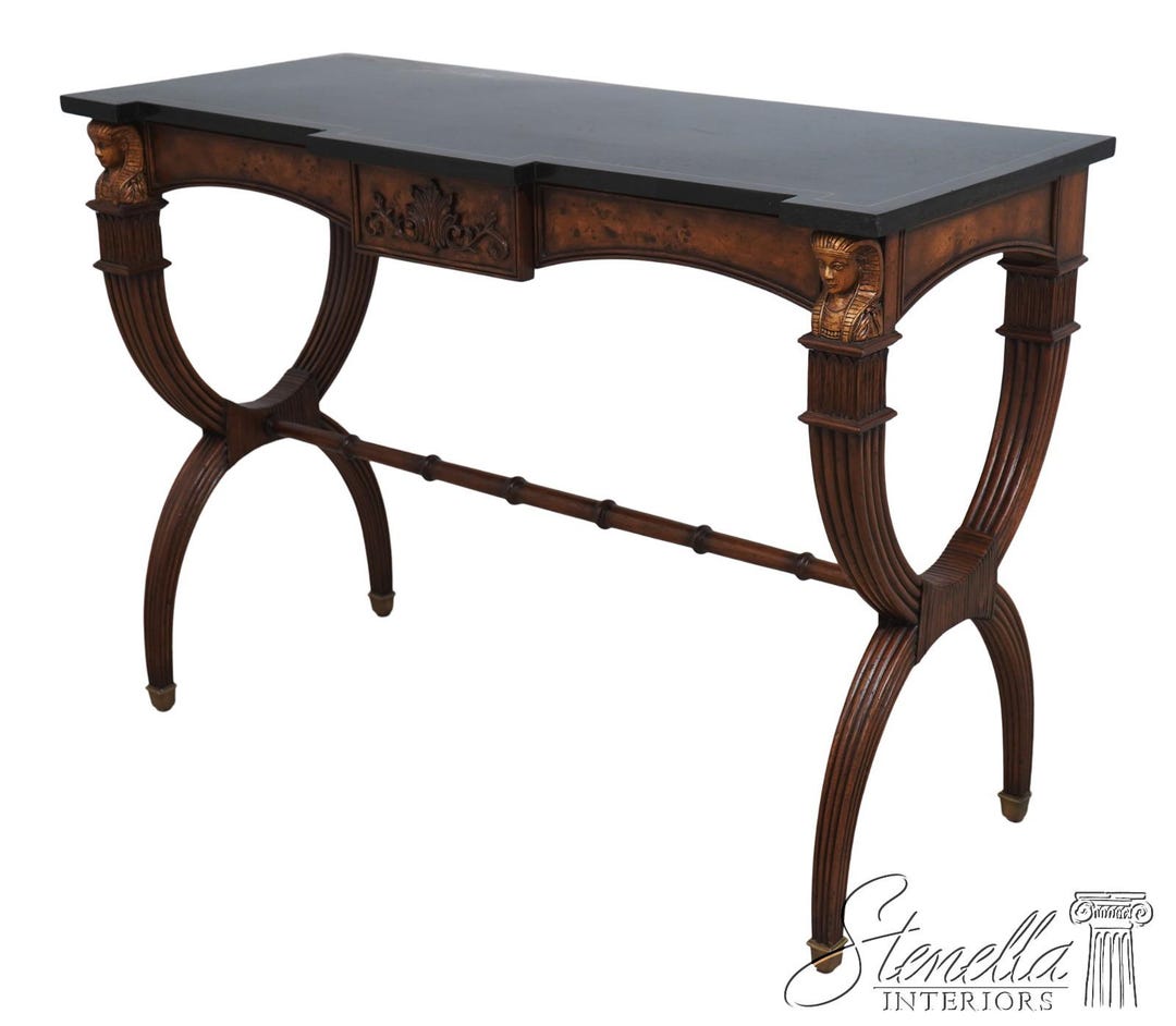 L70508: Regency Egyptian Revival Marble Top Console Table 2 of 2 - Etsy