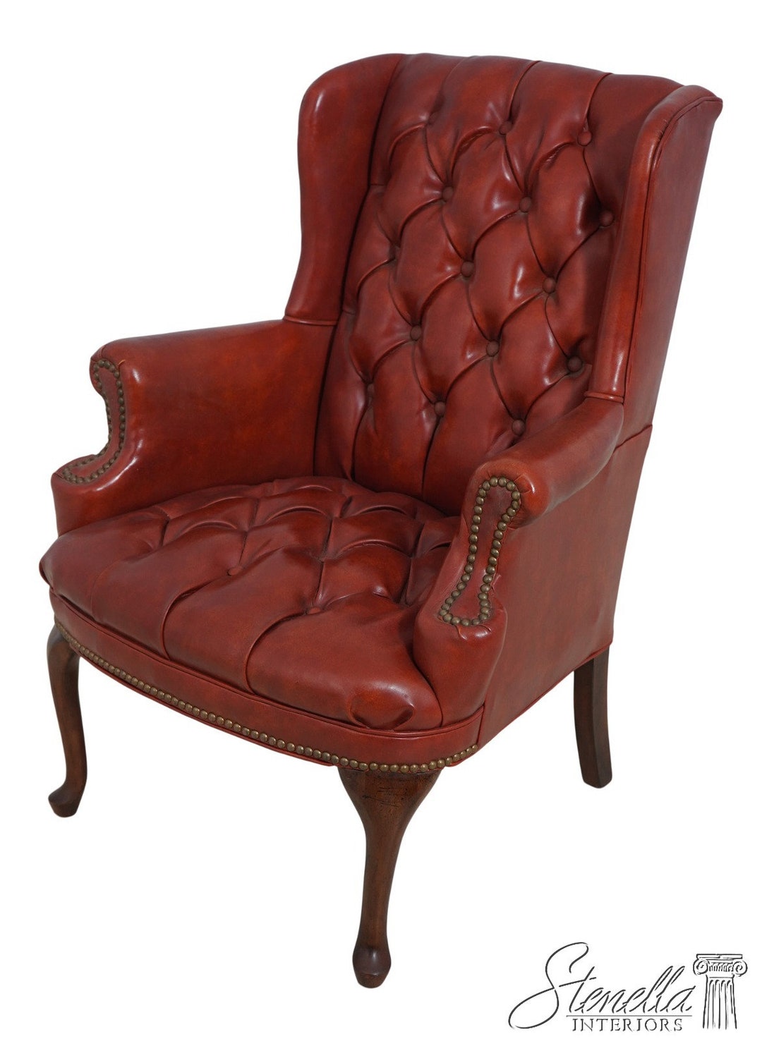 LF63126EC: Chesterfield Style Tufted Chair W. Tack Head Trim - Etsy