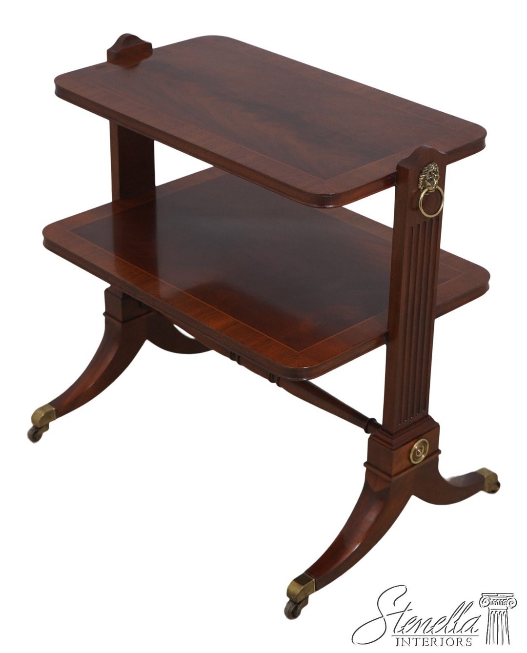 L62790EC: BAKER Inlaid Mahogany 2 Tier Federal Style Dessert Table - Etsy