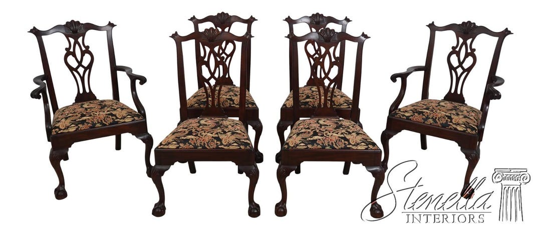 L67790: Set of 6 HENKEL HARRIS Model 112 Mahogany Dining Room Chairs - Etsy
