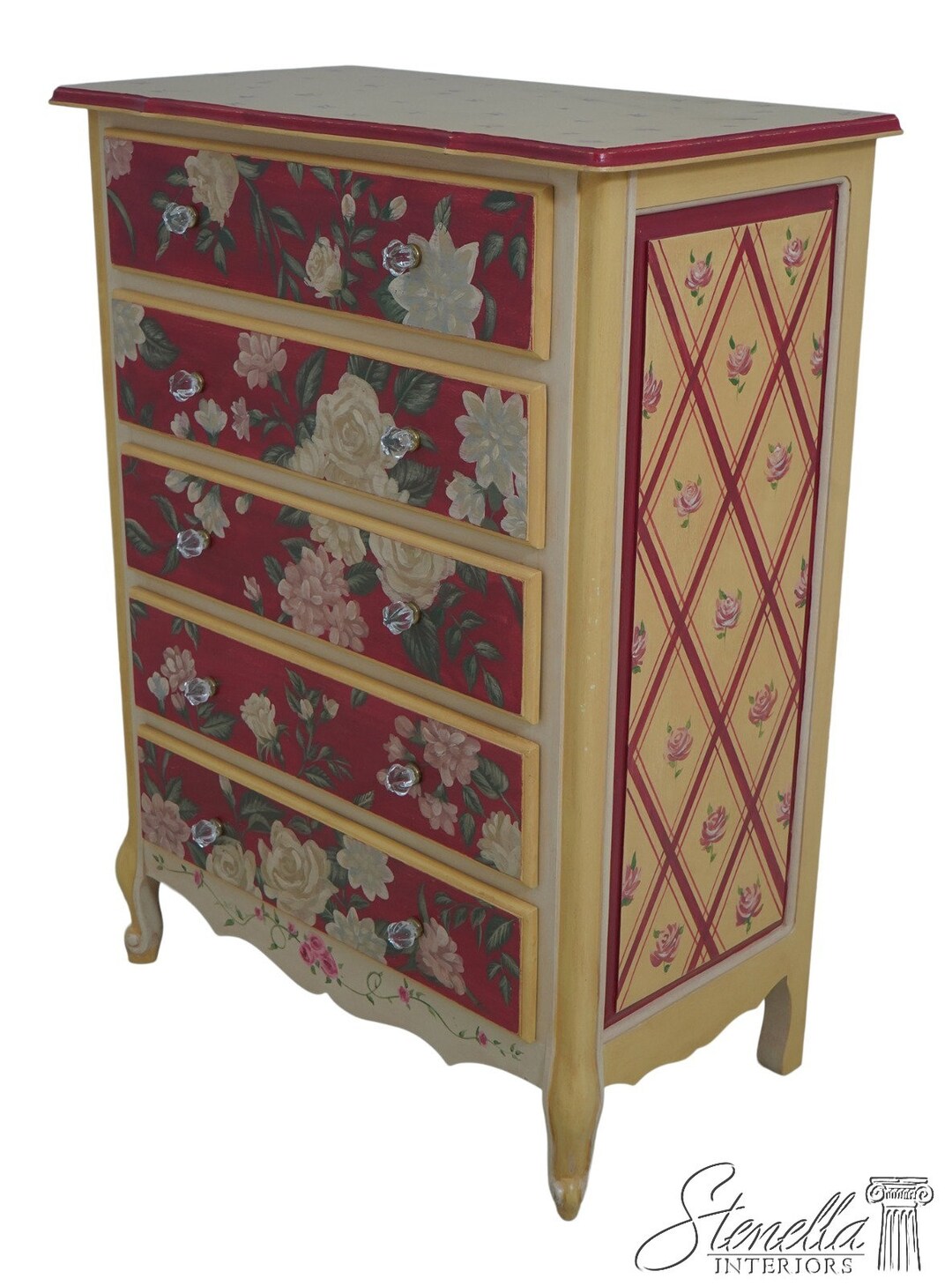 F64513EC: French Country Style Hand Painted High Chest of Drawers - Etsy