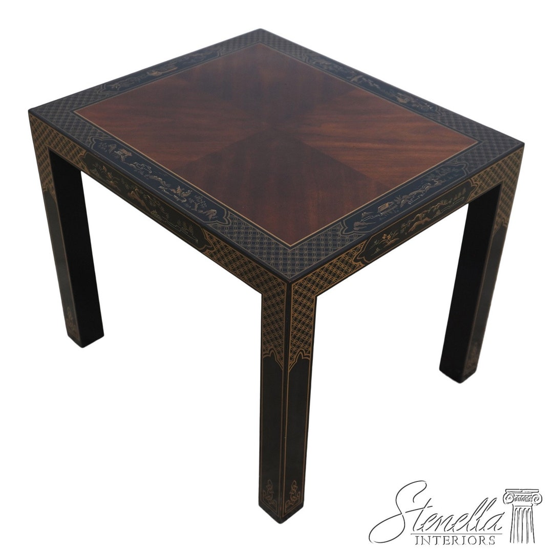 F62483EC: DREXEL Chinoiserie Decorated Lamp End Table - Etsy