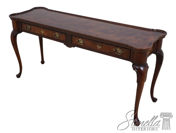 62156EC HEKMAN Burl Elm Mahogany George III Console Table Etsy