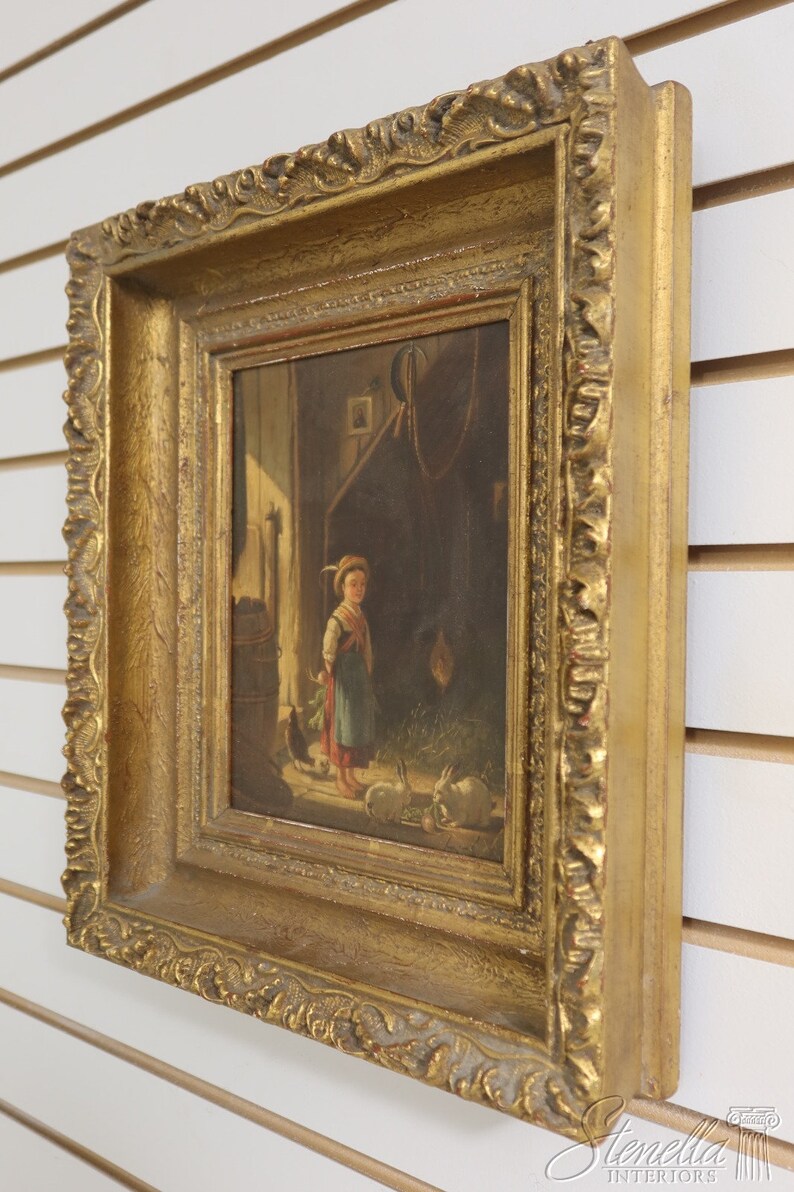 F55425EC: Otto Franz Feeding My Animals Oil Painting on Canvas - Etsy