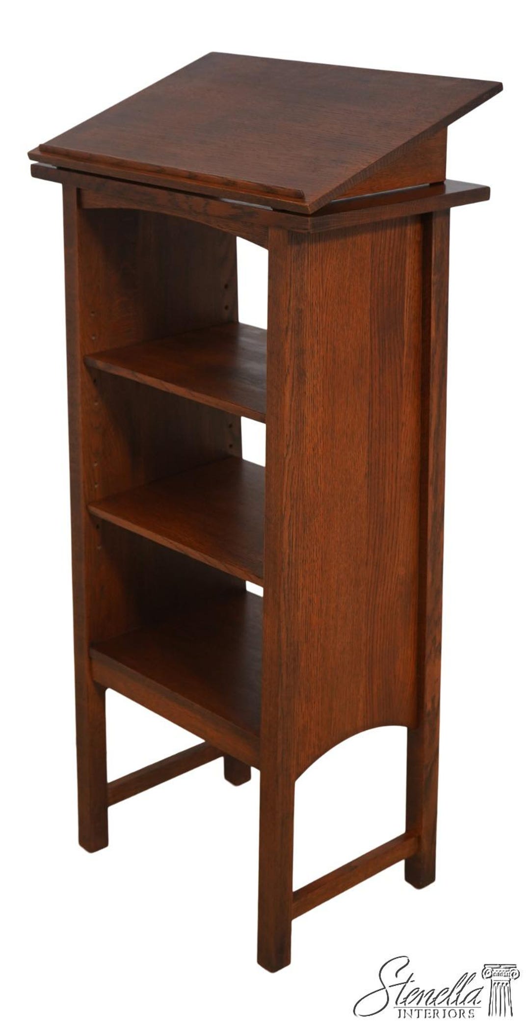 65878EC: STICKLEY 2 Piece Mission Oak Lectern Bookcase Rack - Etsy