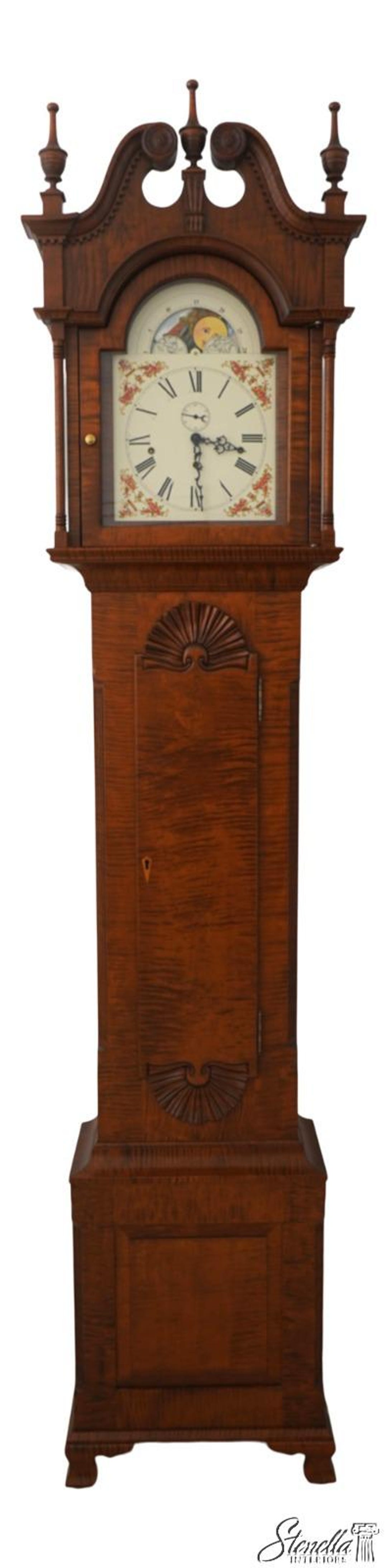 65029EC: Tiger Maple Chippendale Style Grandfather Clock - Etsy