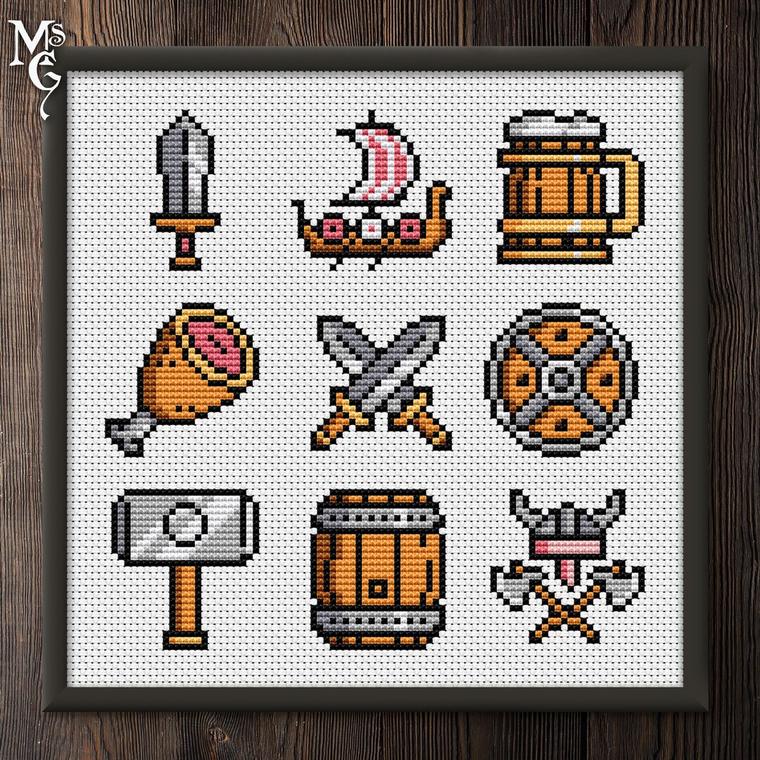 Vikings Cross Stitch Pattern: Celtic Bookmark Design (PDF Pattern) - Etsy