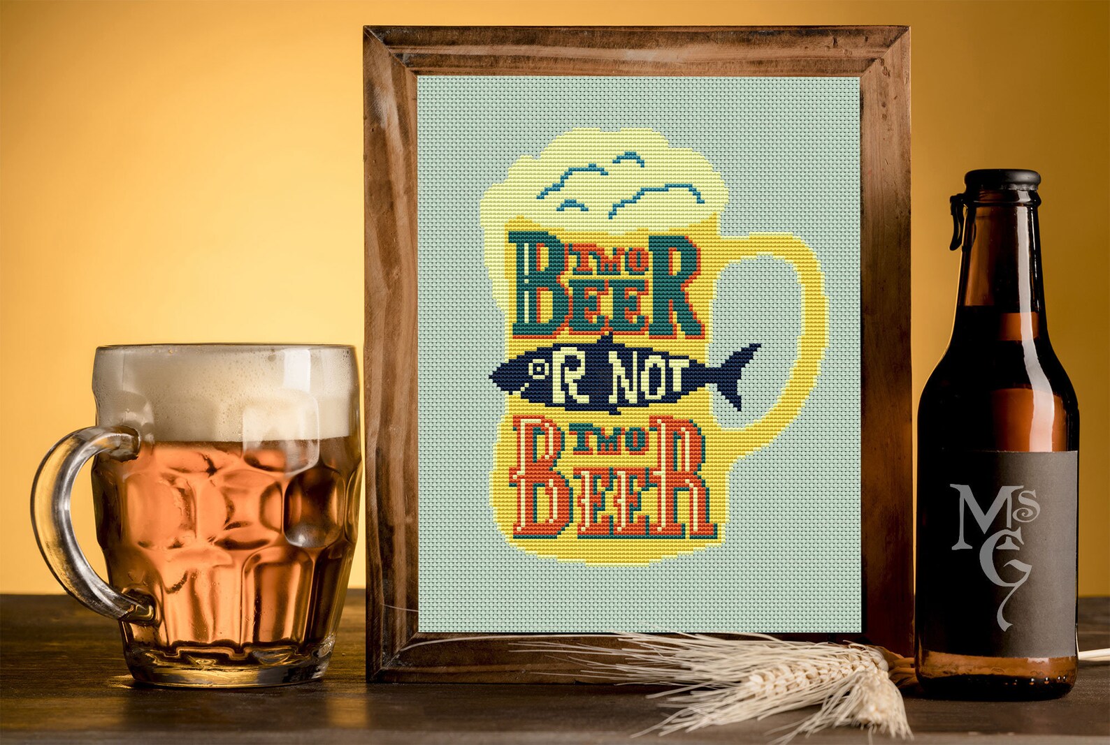 Two Beer or Not Two Beer Stitch Pattern Quote Cross Stitch - Etsy