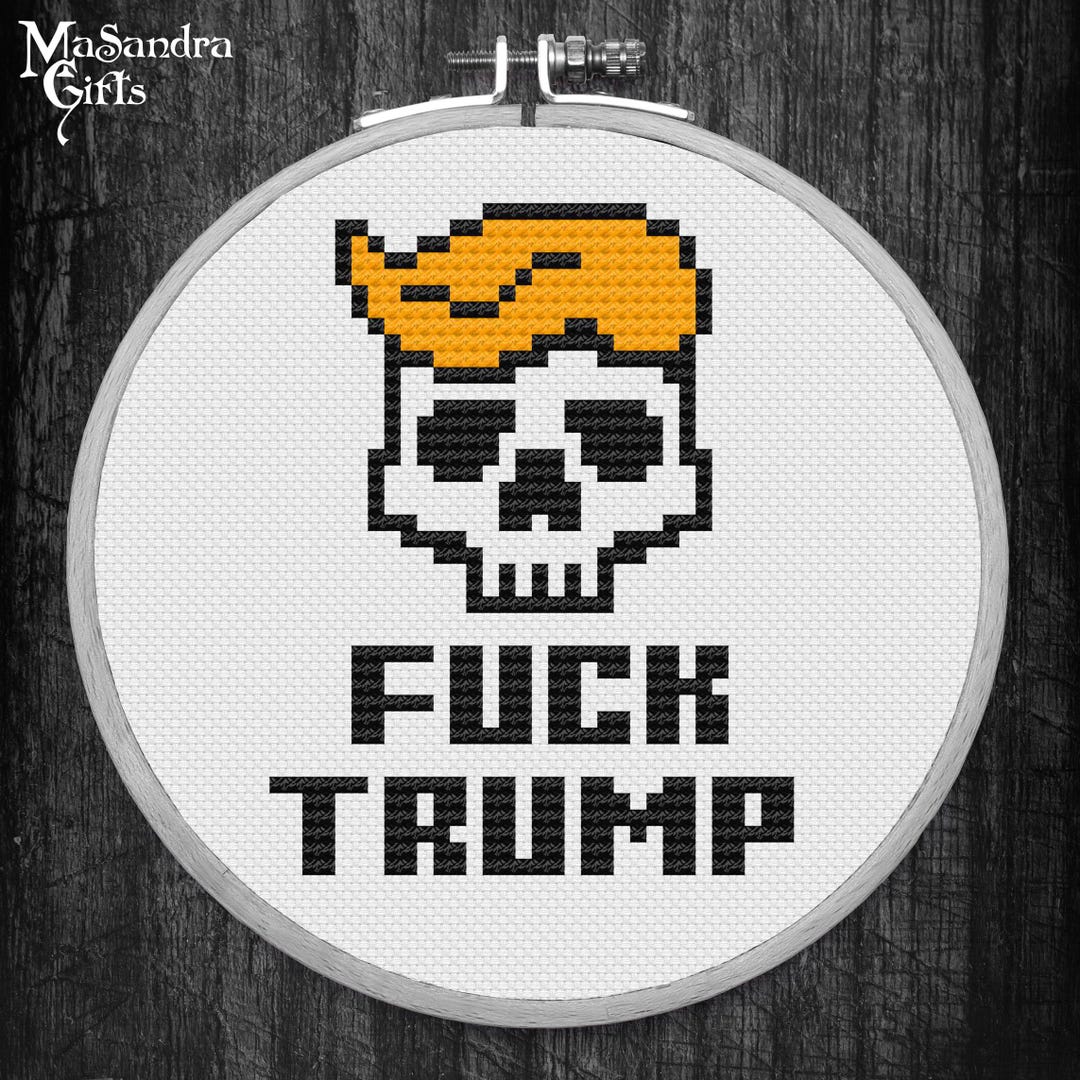 Anti Trump Rage Cross Stitch Pattern, Political Protest Strong ...