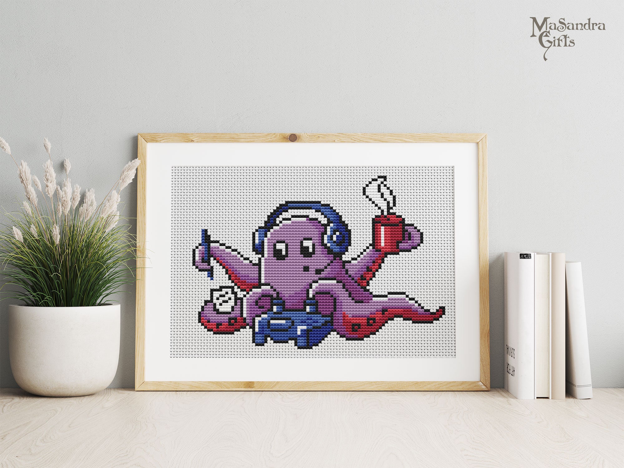 Octopus Cross Stitch Pattern Gamer Cross Stitch Pattern - Etsy