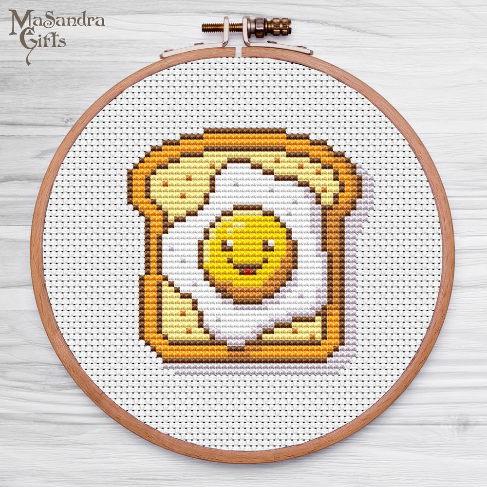 Breakfast Cross Stitch Pattern Cute Egg Cross Stitch Pattern | Etsy