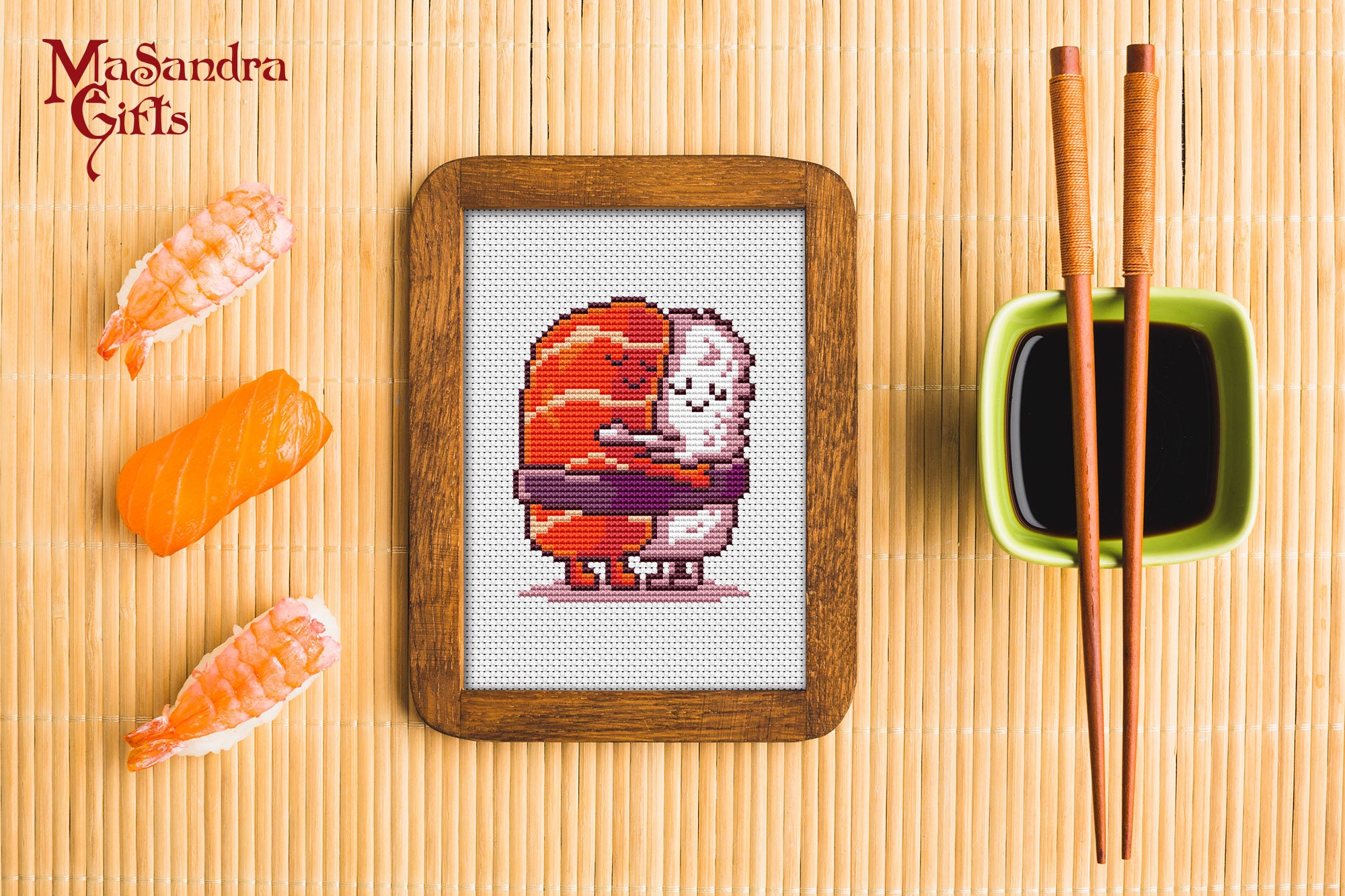 Sushi Cross Stitch Pattern Mini Cross Stitch Pattern - Etsy