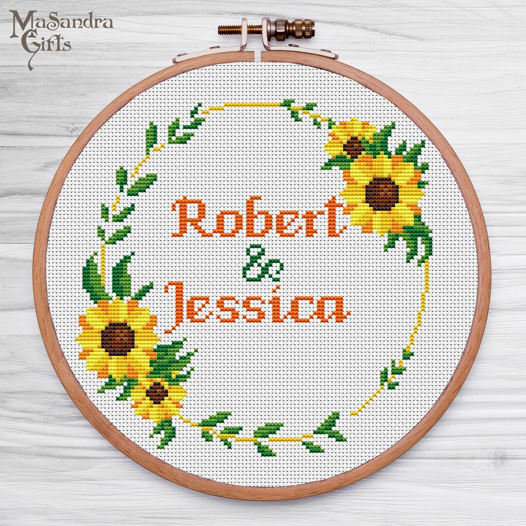 Flower Border Cross Stitch Pattern, Frame Cross Stitch Pattern - Etsy