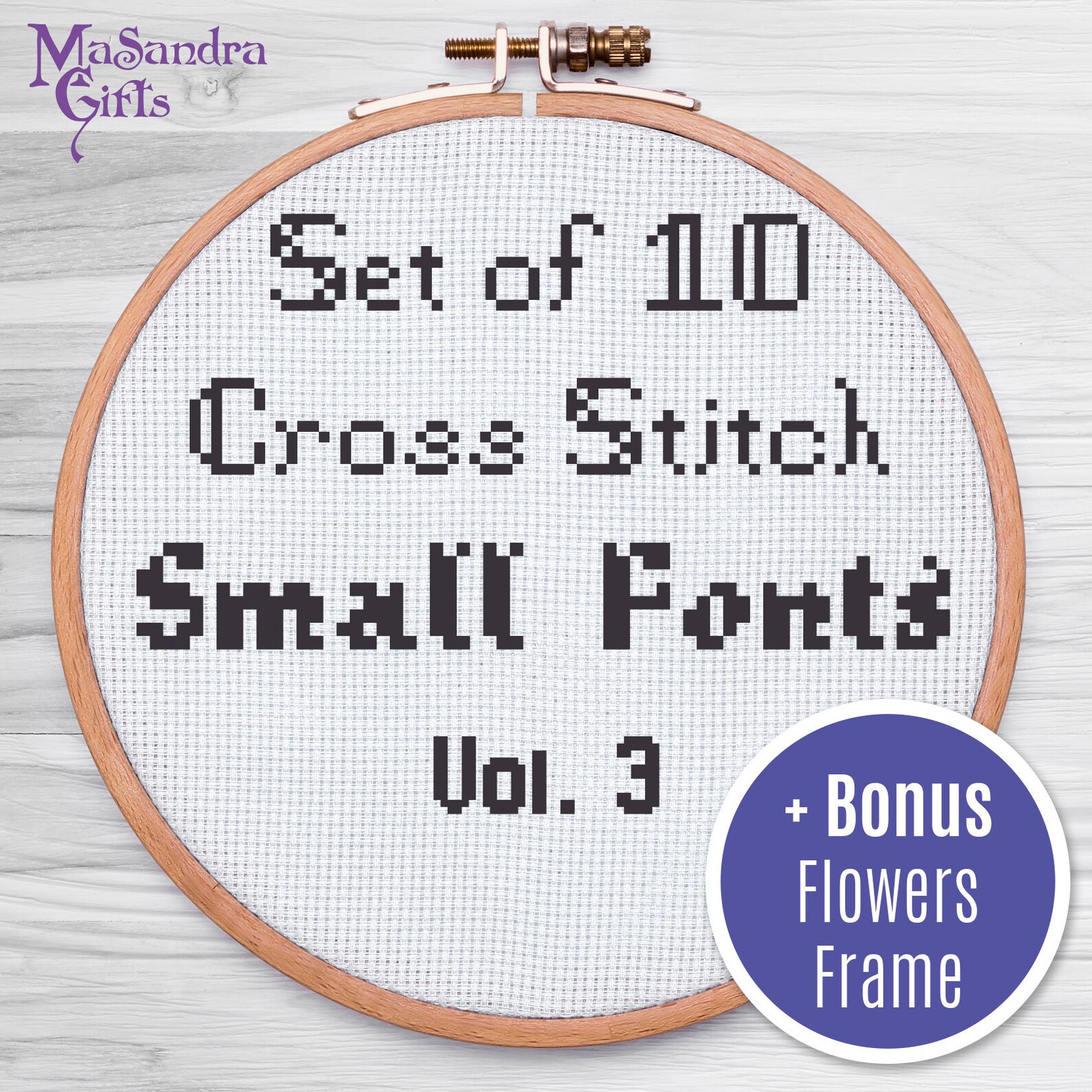 Set of 10 SMALL Cross Stitch Fonts Pattern Bonus. Vol.3 - Etsy