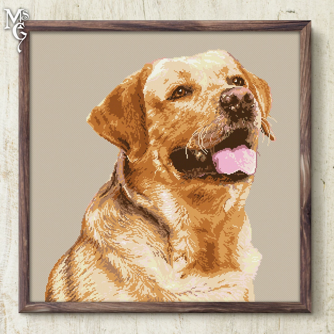 Golden Labrador Cross Stitch Pattern, PDF Cross Stitch Pattern, Dog ...