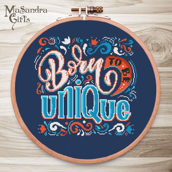 Be Unique Cross Stitch Pattern PDF Cross Stitch Pattern - Etsy