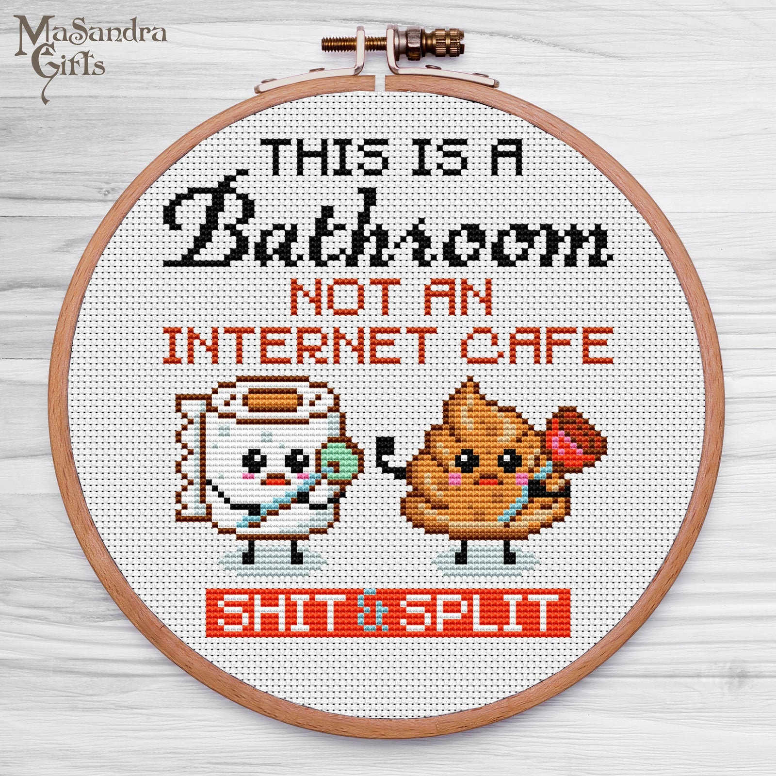 Shit & Split Cross Stitch Pattern Poop Cross Stitch Pattern - Etsy UK