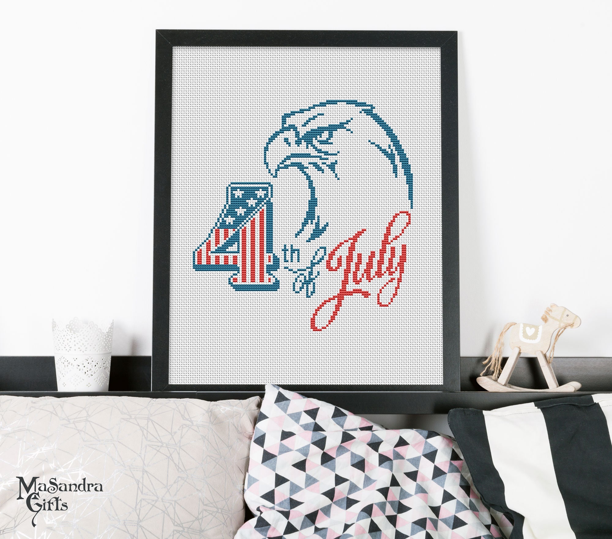 4th of July Cross Stitch Pattern - Etsy