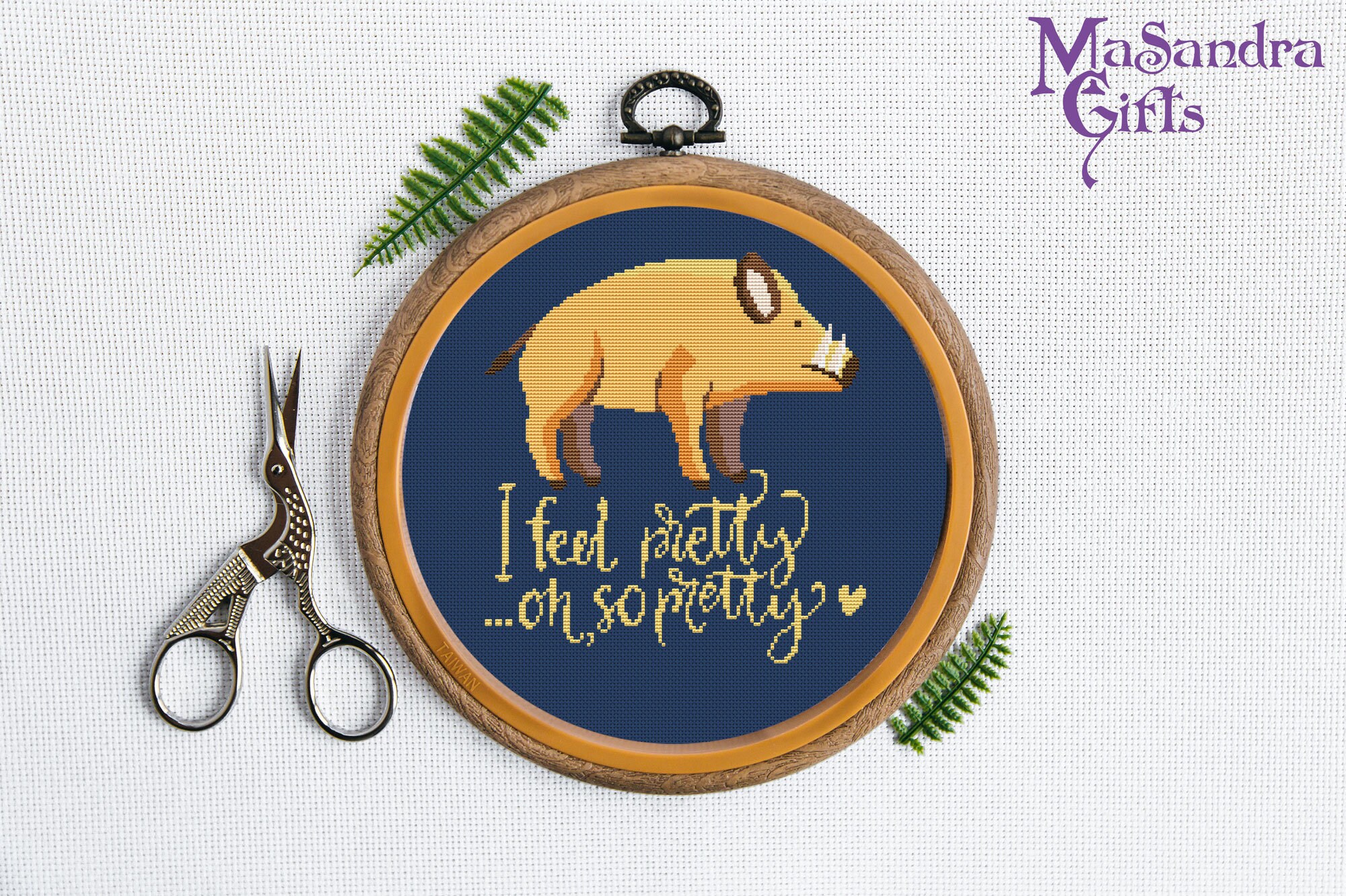 I Feel Pretty Quote Cross Stitch Pattern Boar Cross Stitch - Etsy