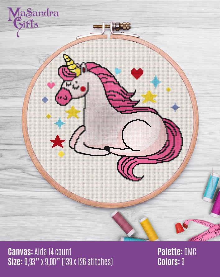 PDF Unicorn Cross Stitch Pattern Nursery Cross Stitch - Etsy
