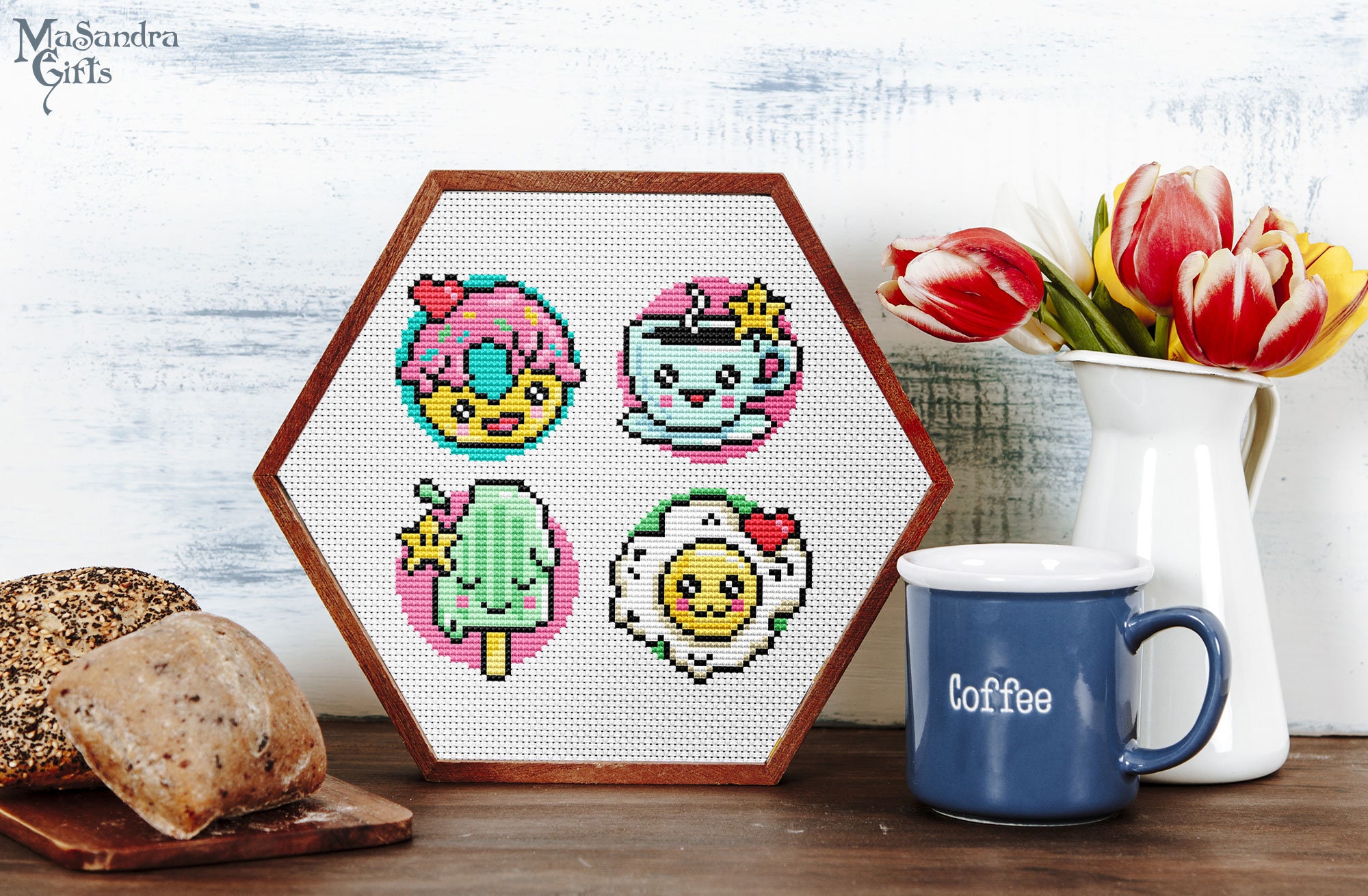 Kawaii Food Cross Stitch Pattern Mini Cross Stitch Pattern | Etsy