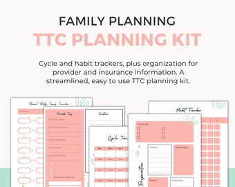 Trying to Conceive (TTC) Family Planning Kit Printable - Cycle Tracker ...