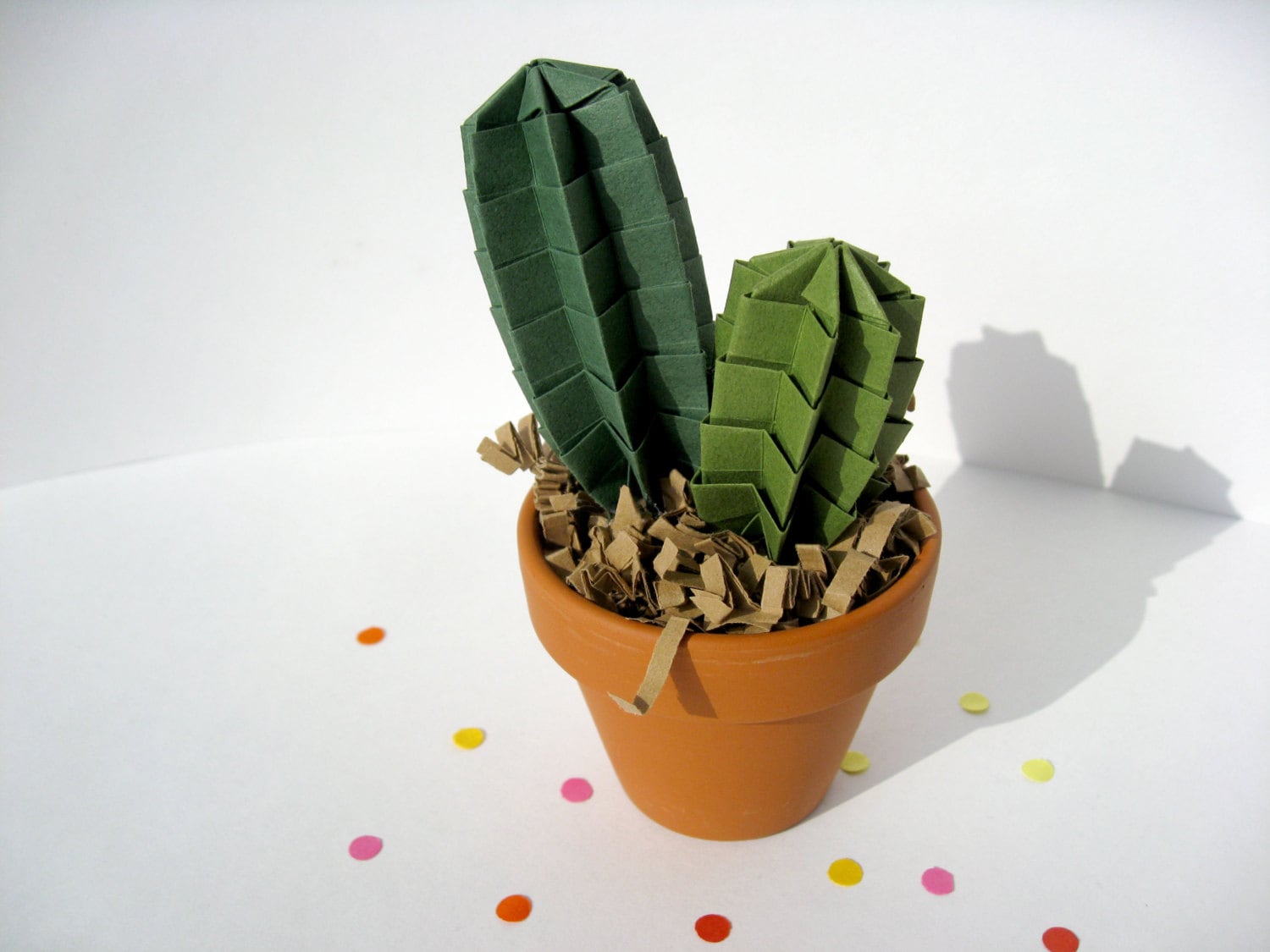 Cactus Succulent Origami Paper Faux Indoor House Plant - Etsy